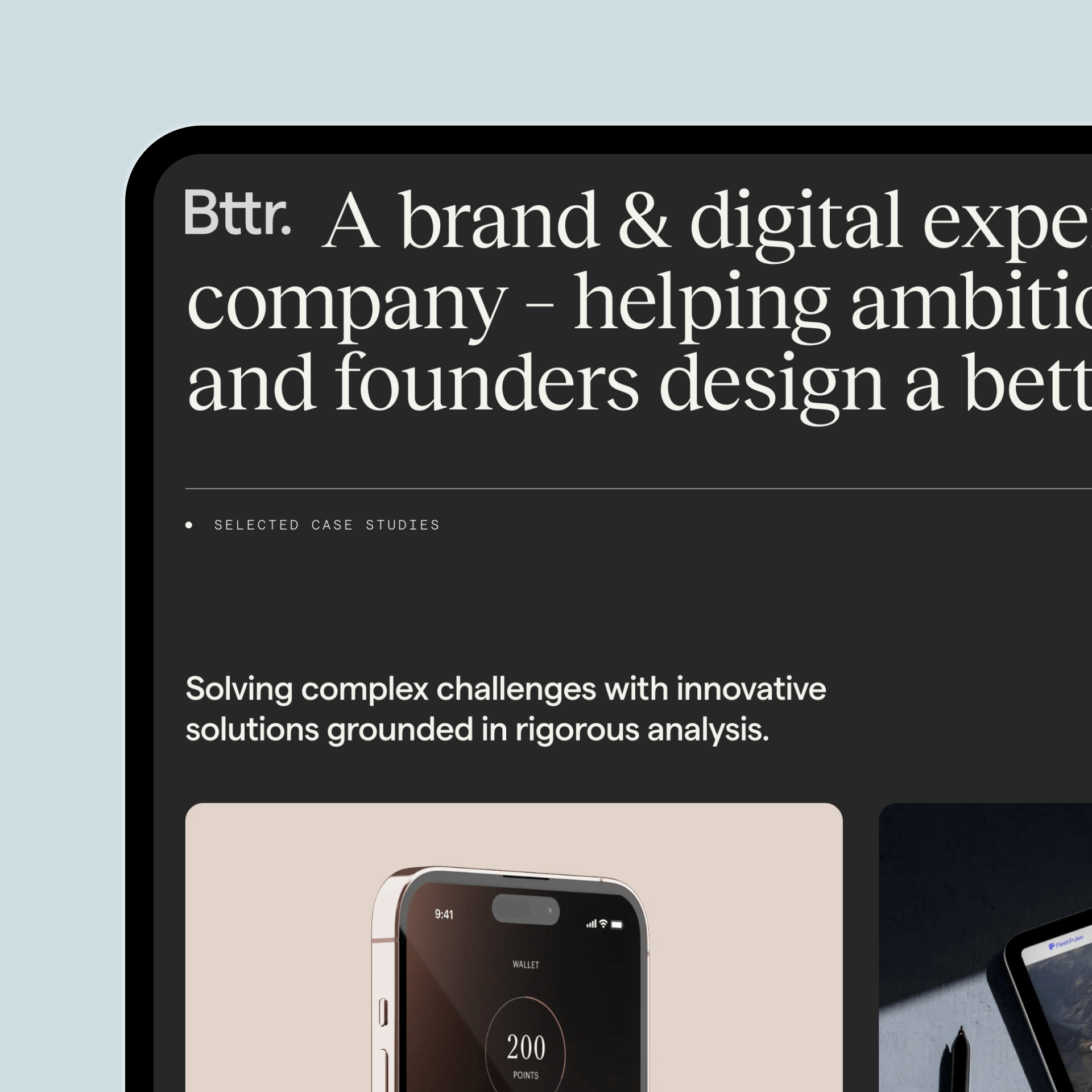 Bttr - Web development for global design agency